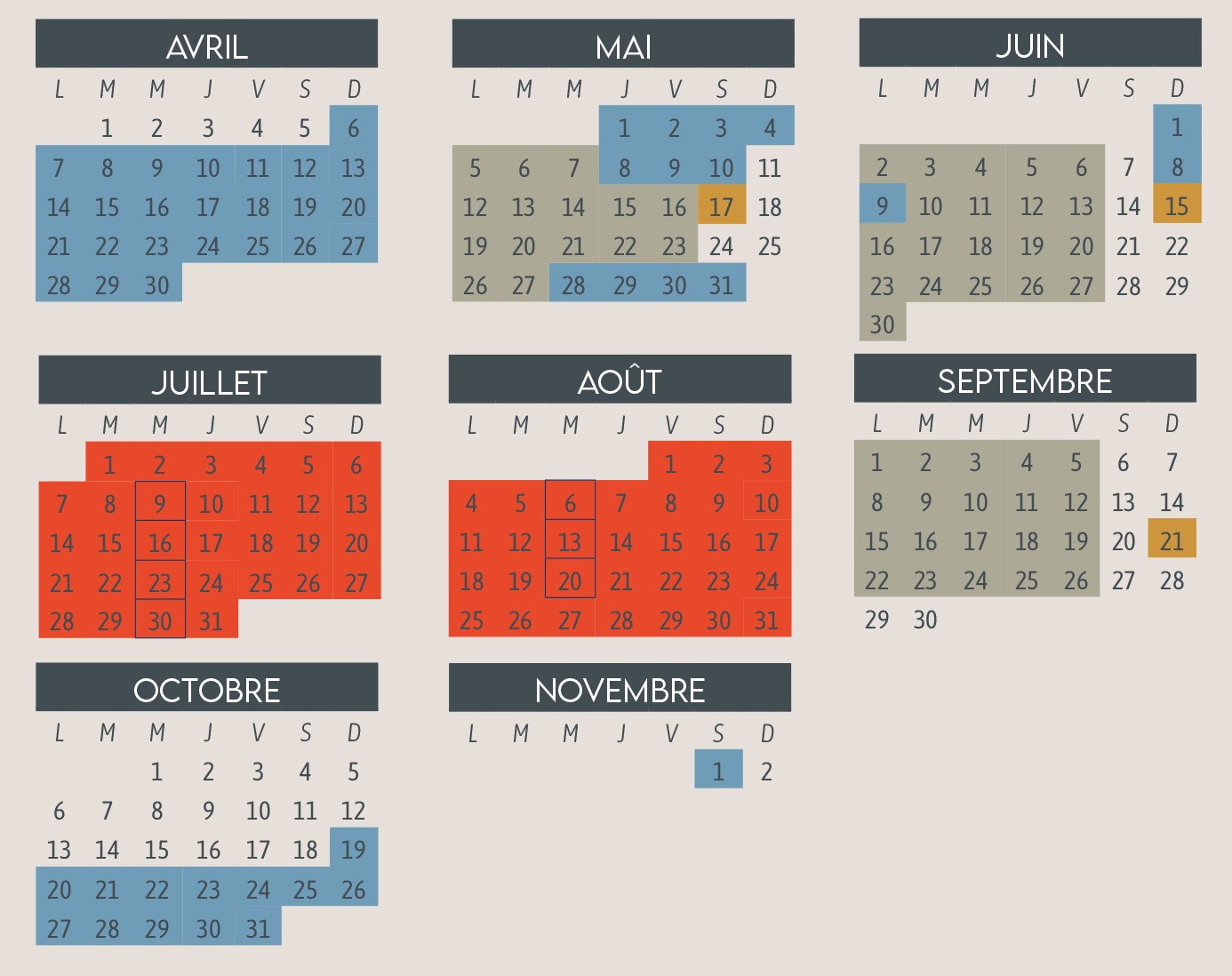 Calendrier et Tarifs – Préhisto'site du CAIRN